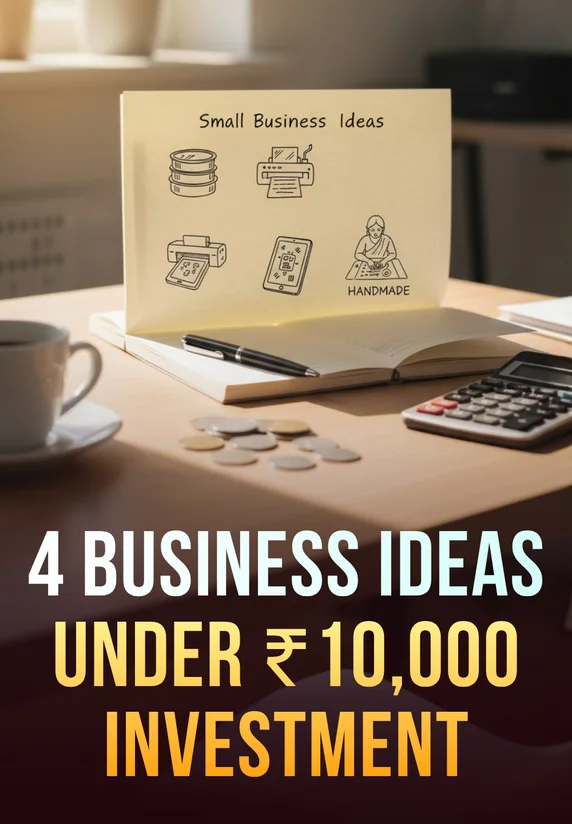 4 Business Ideas Under ₹10,000 Investment | Business Ideas Under 50K