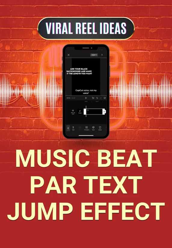 Music Beat Par Text Jump Effect | Viral Reel Ideas