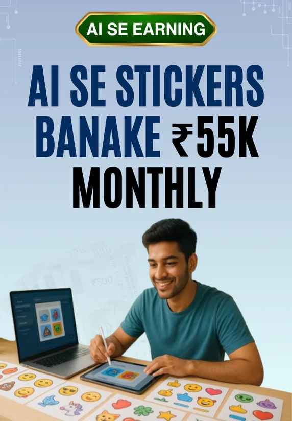 Ai Se Stickers Banake ₹55k Monthly | AI se Earning