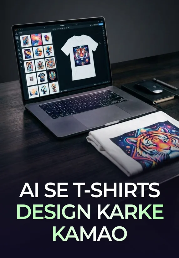 AI Se T-Shirts Design Karke Kamao | AI se Earning