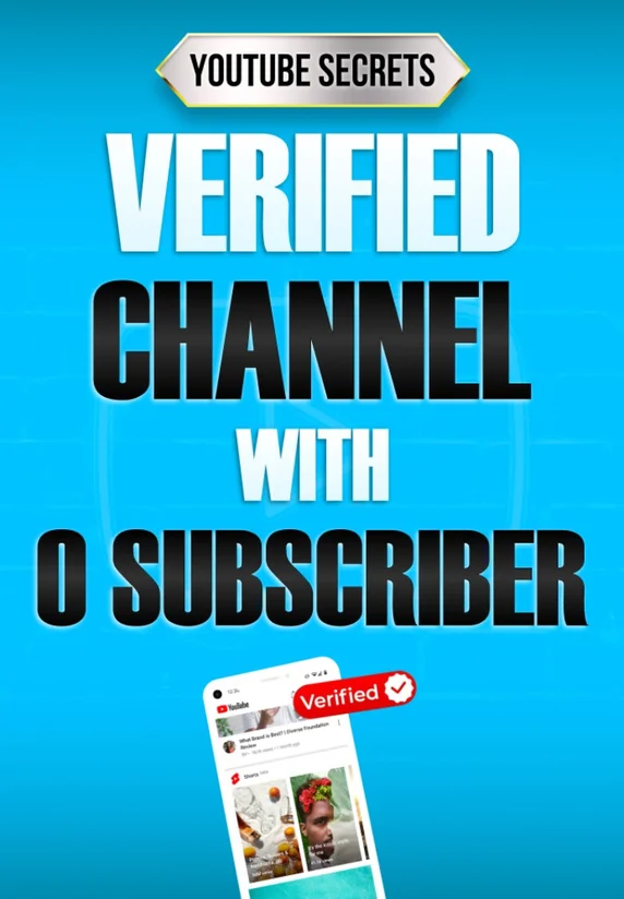 Verified Channel With 0 Subscriber | Youtube Secret