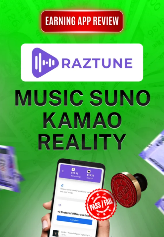 Raztune: Music Suno Kamao Reality | Earning App Review Show