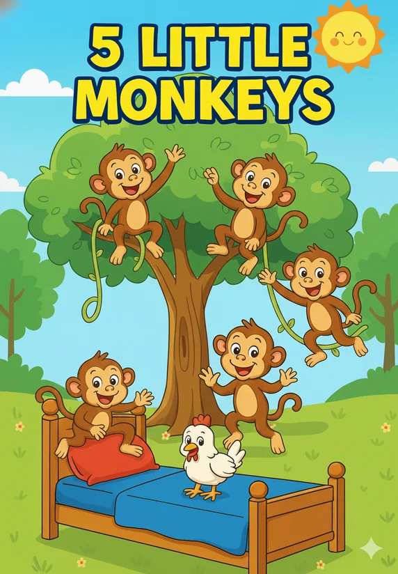 5 Little Monkeys | Moral Stories & Life Lessons